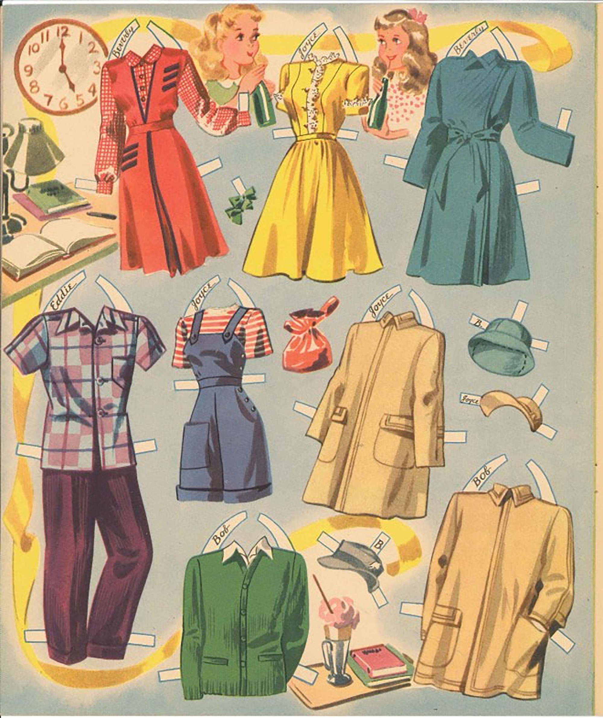 Vintage Paper Dolls 1944 Paper Dolls First Date Paper Dolls Teenage ...