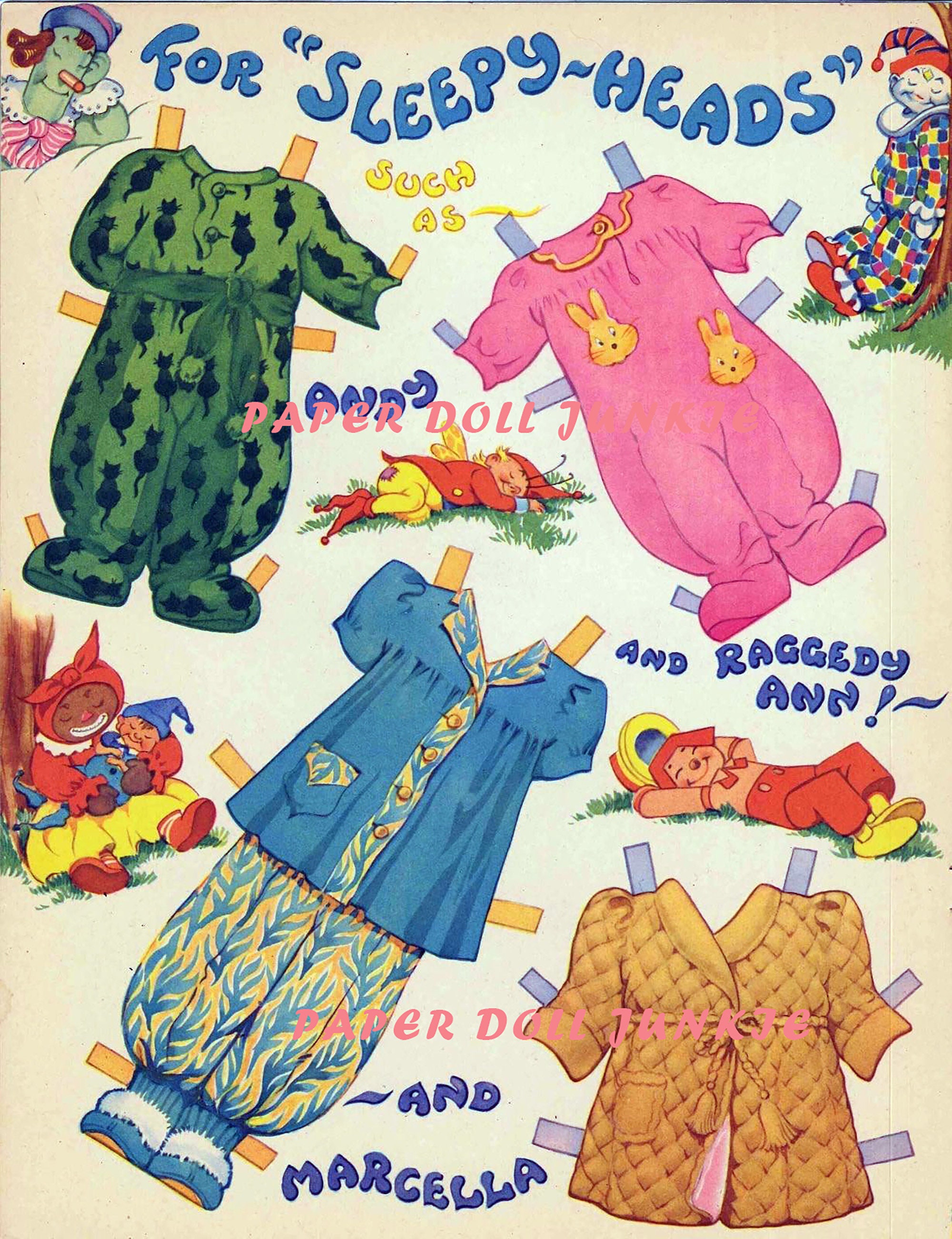 Raggedy Ann and Andy Paper Dolls, Vintage Paper Dolls Printables ...