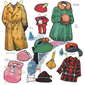 Little Mother Vintage Paper Dolls PDF Printable, JPEG, Children Clip ...