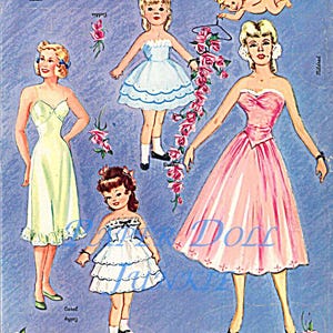 Vintage Paper Dolls, Paper Doll Parade, 1950s Women Children and Teen ...