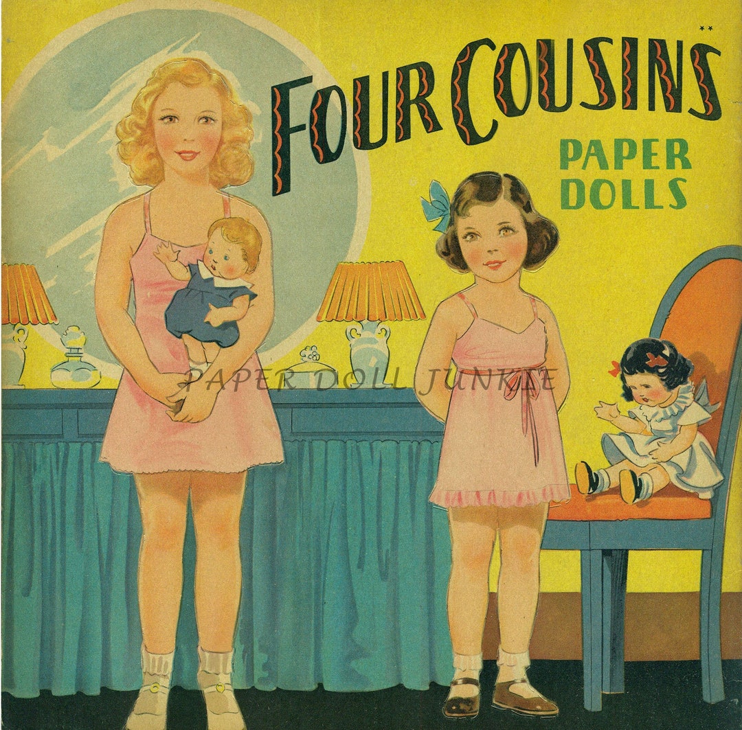 Vintage Paper Dolls Printable, Instant Download Paper Dolls, Digital ...