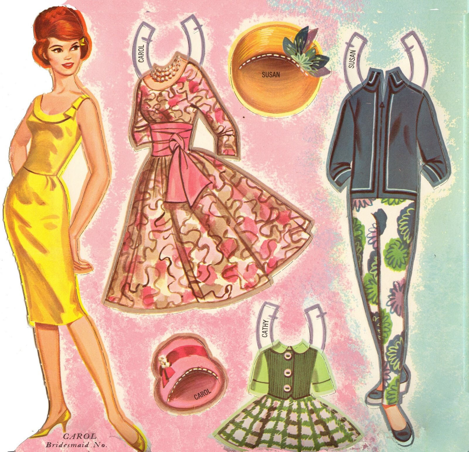 Double Wedding Paper Dolls, Vintage Paper Dolls 1964, Printable Paper Dolls, Instant Download ...