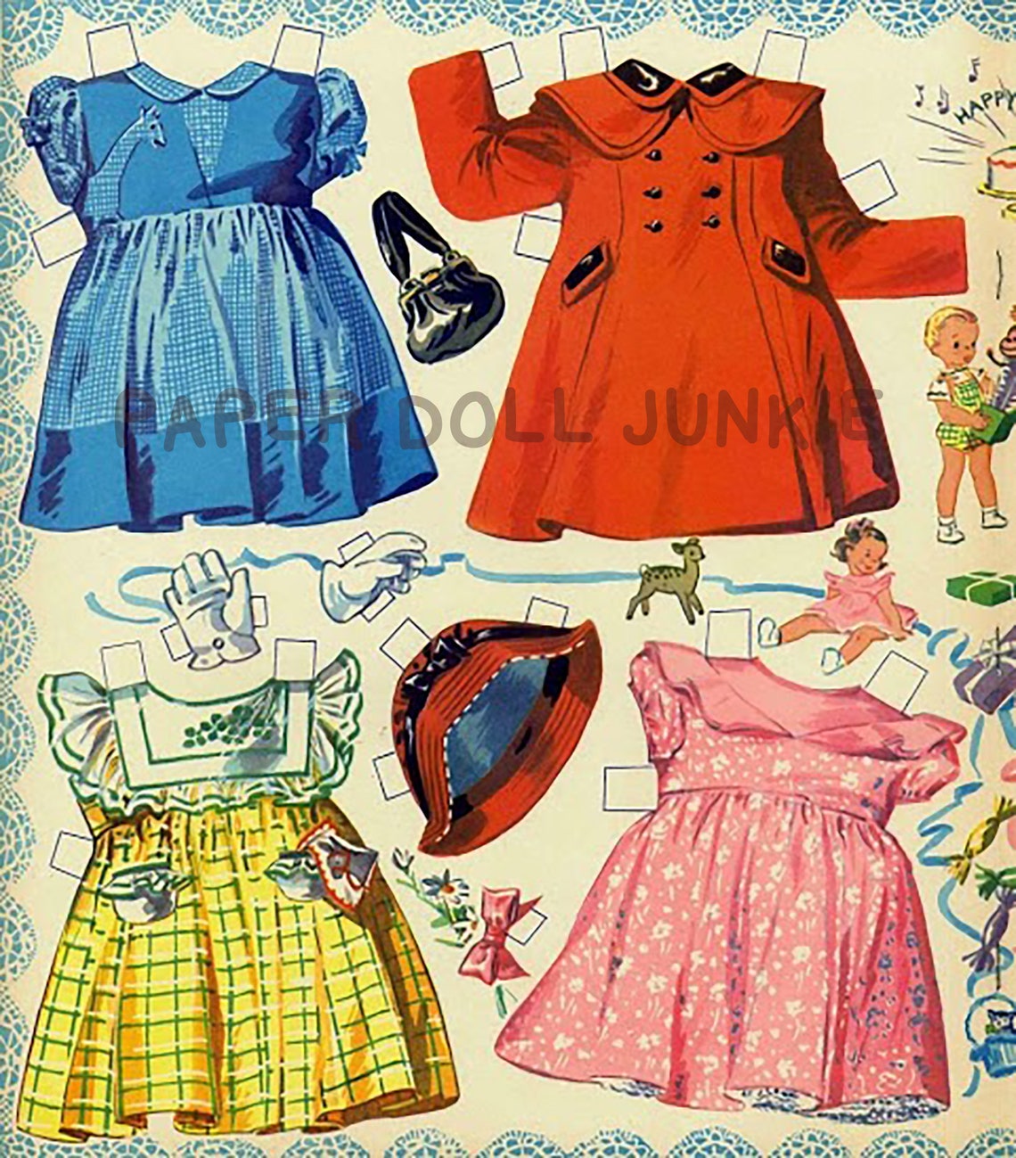 Vintage Paper Dolls 1950s Printable Paper Dolls Baby - Etsy