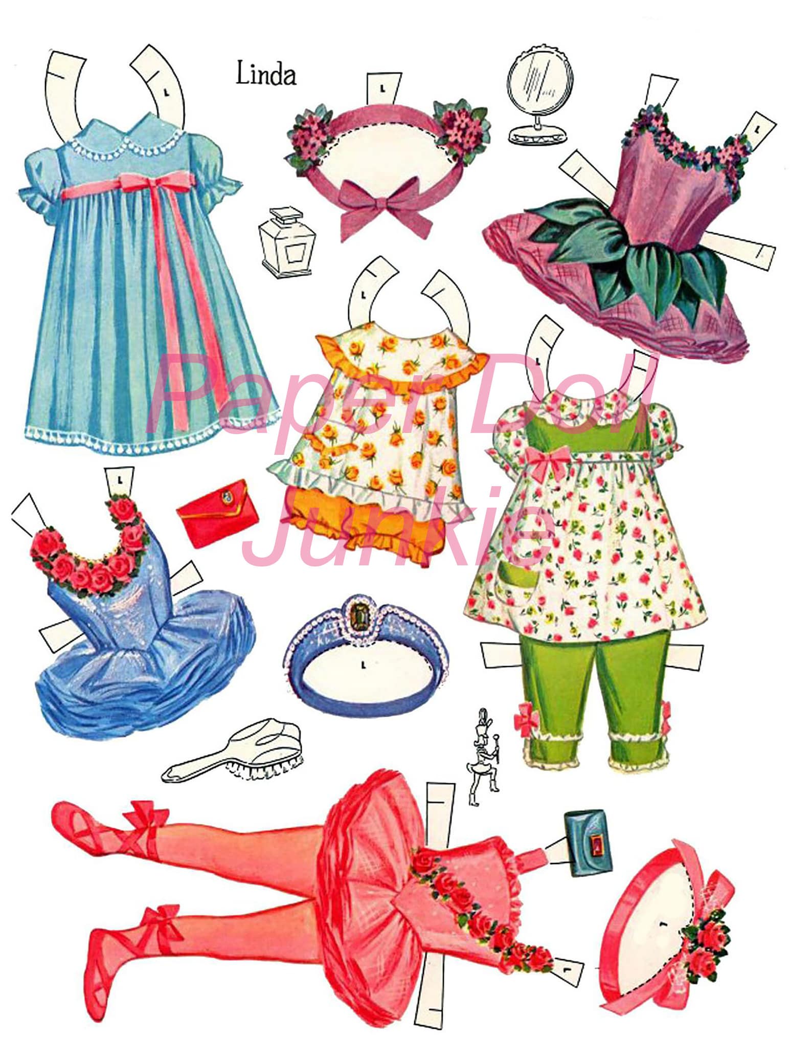 Vintage Paper Dolls Little Models Paper Dolls Instant - Etsy