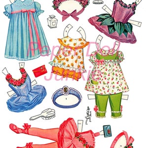 Vintage Paper Dolls, Little Models Paper Dolls, Instant Download ...