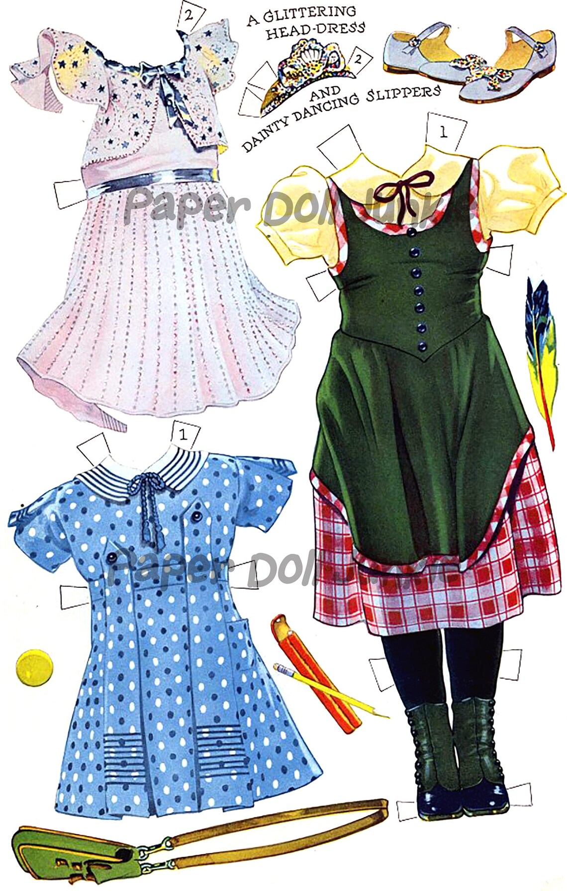 Kelly Sisters Vintage Paper Dolls Instant Download PDF Printable File ...