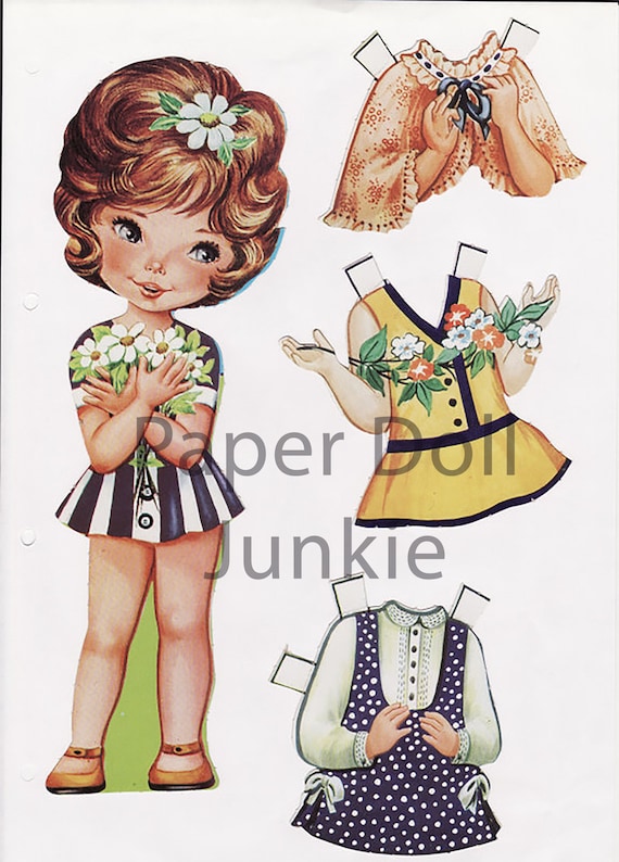 3 Sweet Dolls Paper Dolls Vintage Paper Dolls Instant - Etsy