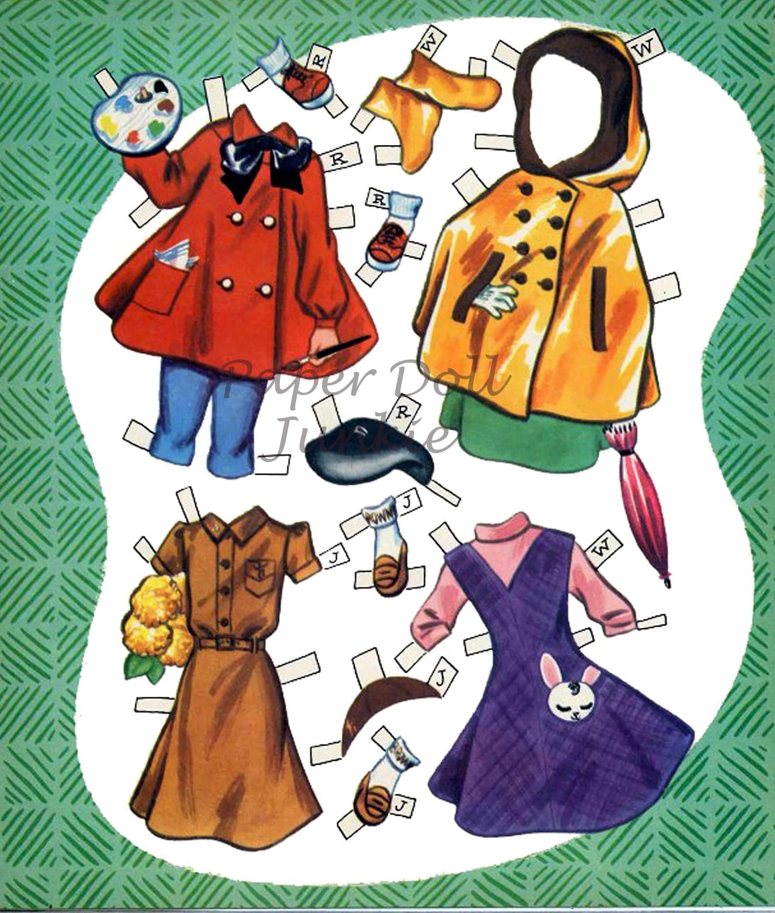 Vintage Paper Dolls, Little Maids Dress Shop, 1957 Paper Dolls ...