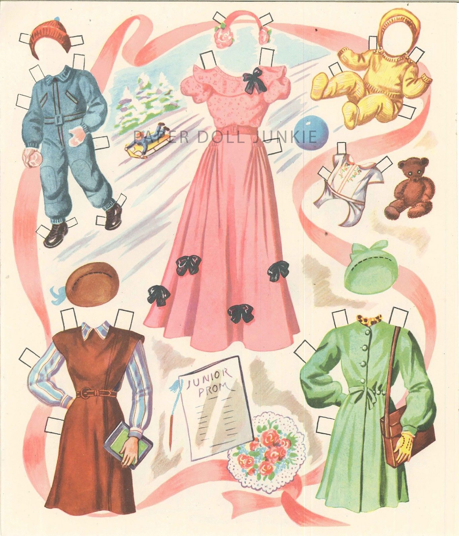 Family of Paper Dolls Instant Download Printable Family - Etsy