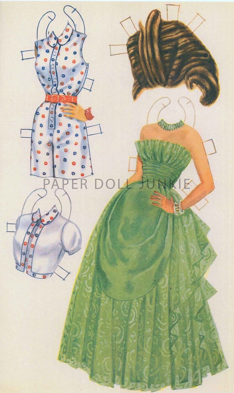 Vintage Paper Dolls Printable Candy Queens Three 1960s - Etsy