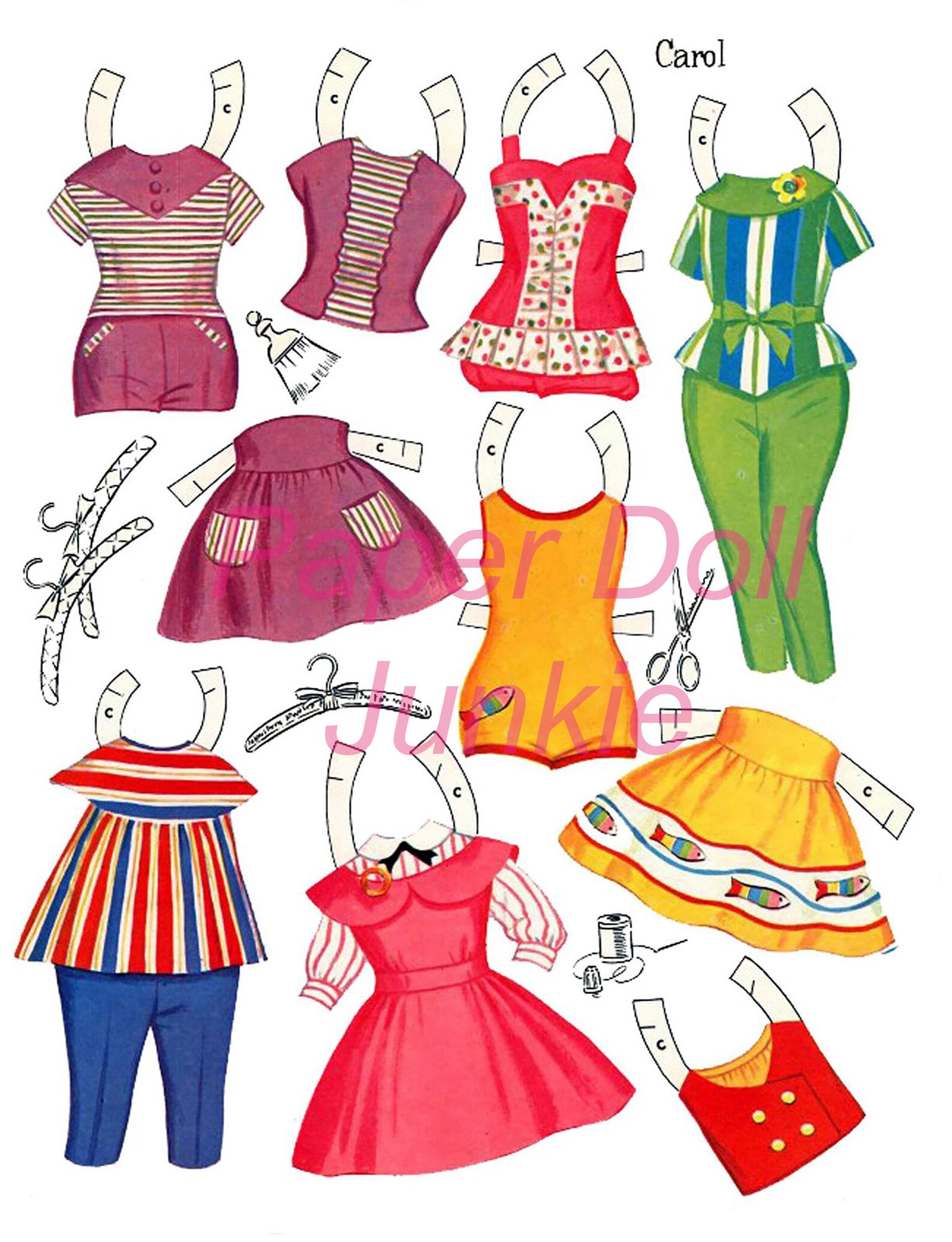 Vintage Paper Dolls Little Models Paper Dolls Instant - Etsy