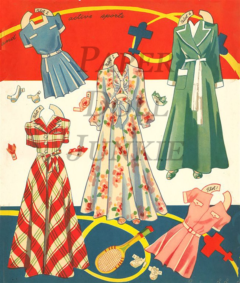 Girl Pilots of the Ferry Command Paper Dolls, Vintage Paper Dolls ...