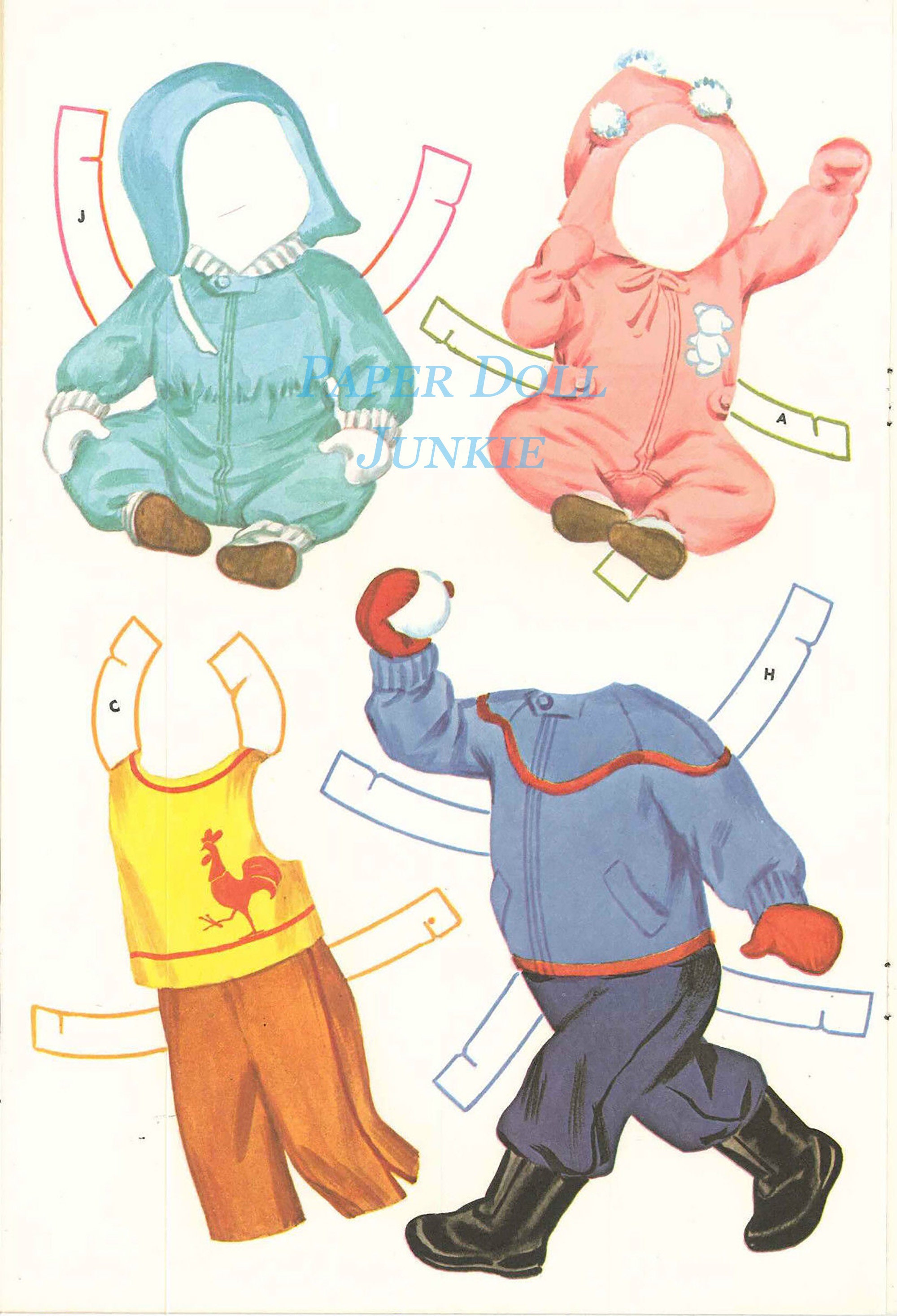 Vintage Nursery Paper Dolls 1969 Paper Dolls Little Children Paper ...