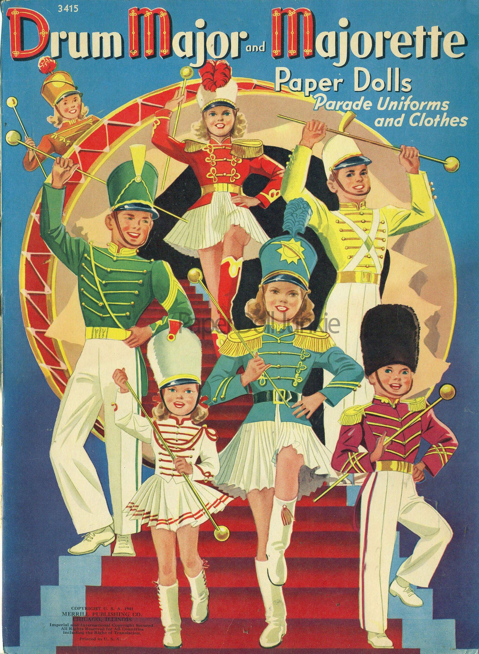 Vintage Paper Dolls Drum Major and Majorette Printable Paper Dolls - Etsy