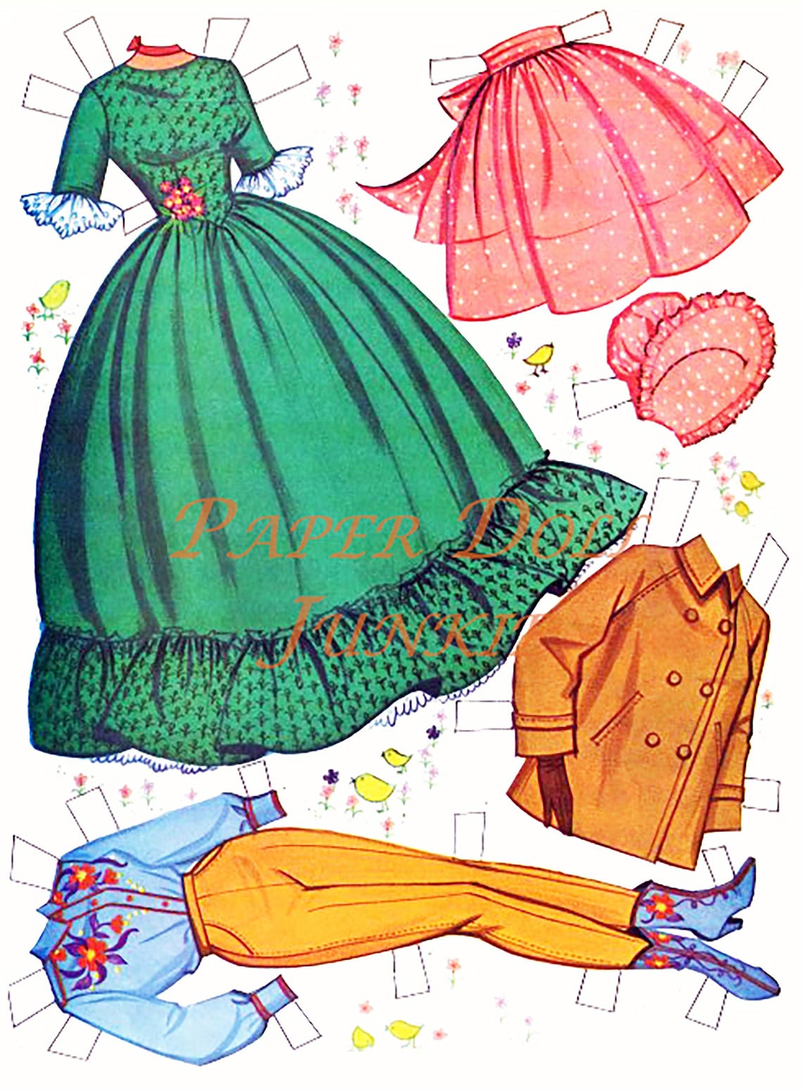 1960s Vintage Paper Doll Elly May Beverly Hillbillies Retro TV Clip Art ...