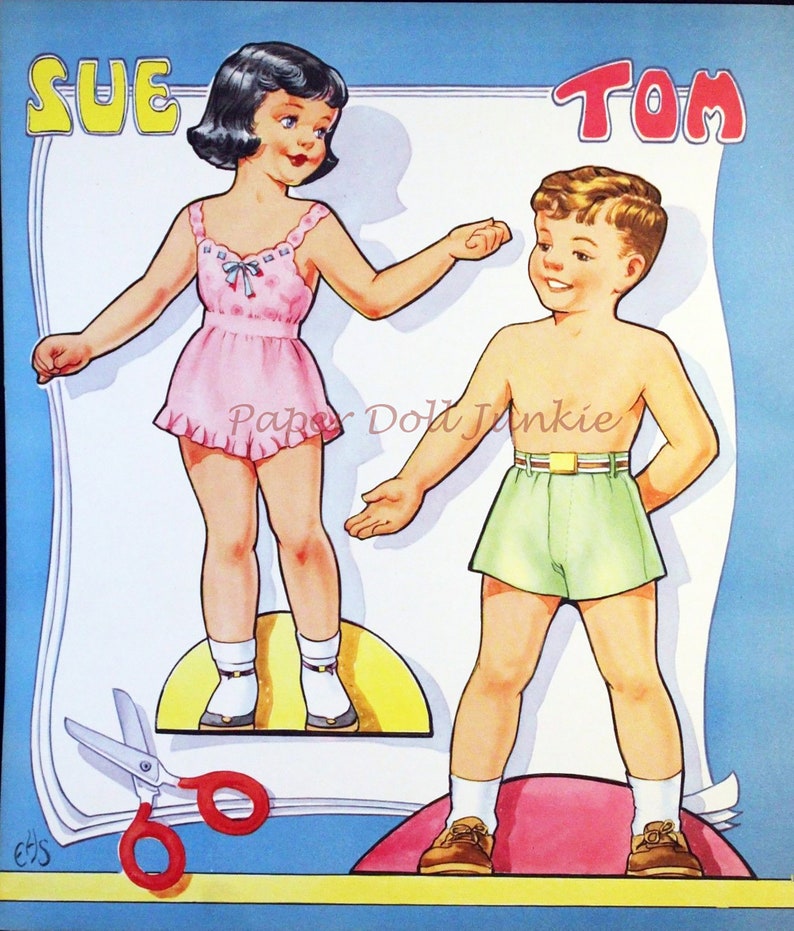 Vintage Paper Dolls Paper Doll Patsy and Her Pals Cute Children Clip ...