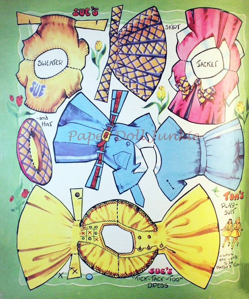 Vintage Paper Dolls Paper Doll Patsy and Her Pals Cute Children Clip ...
