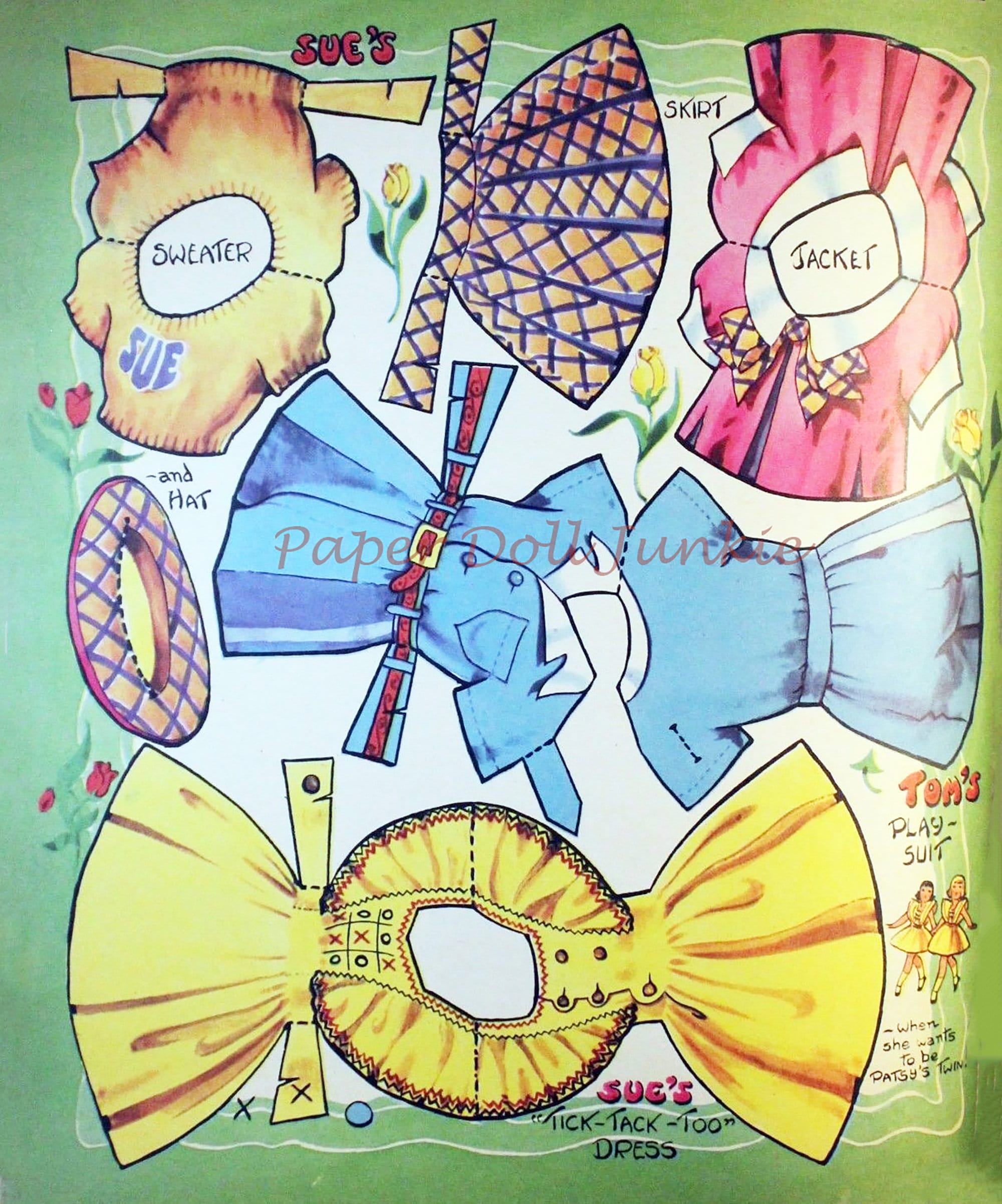 Vintage Paper Dolls - Paper Doll Patsy and Her Pals - Cute Children ...