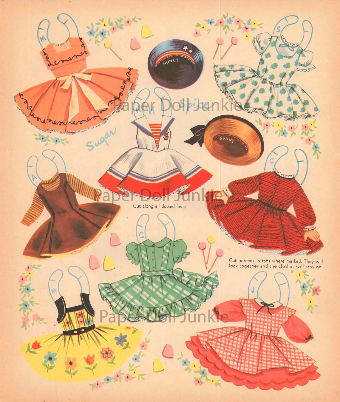 Vintage Paper Dolls 1959 Retro Paper Dolls Instant - Etsy
