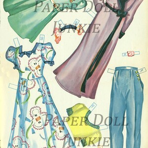 PDF PRINTABLE, Instant Download School Girl Paper Doll Set Vintage ...