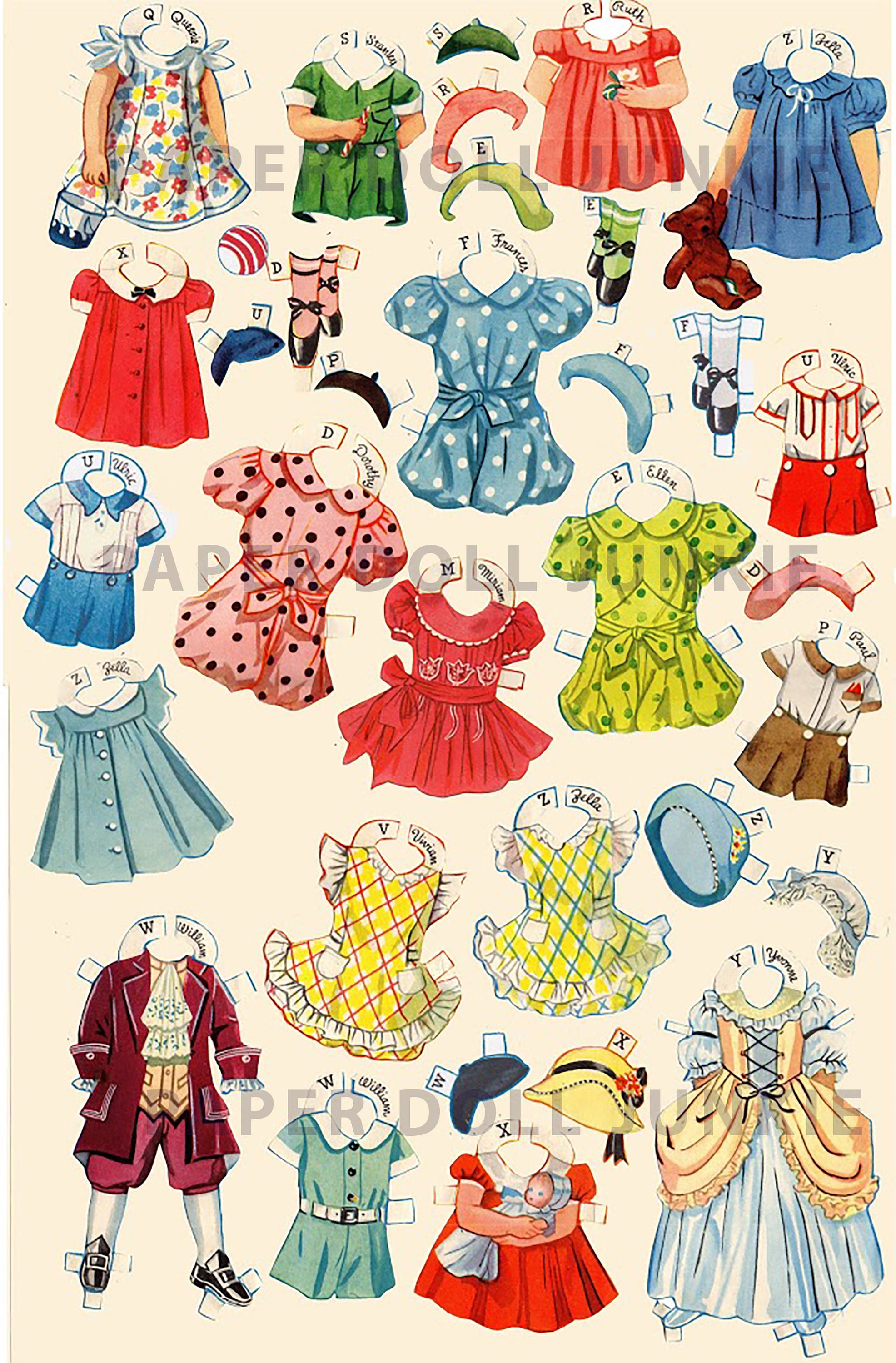 Printable Vintage Paper Dolls 27 Dancing School Paper Dolls - Etsy