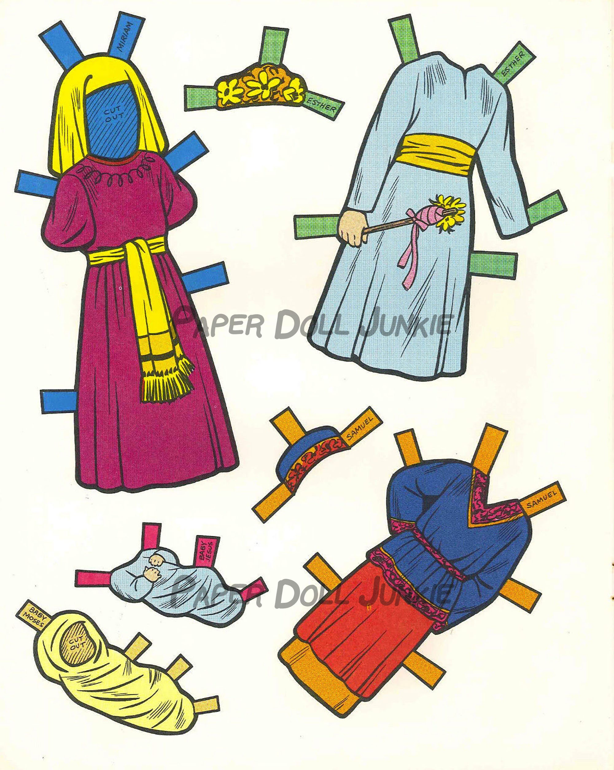 Bible Children Paper Dolls Vintage Paper Doll Printables | Etsy