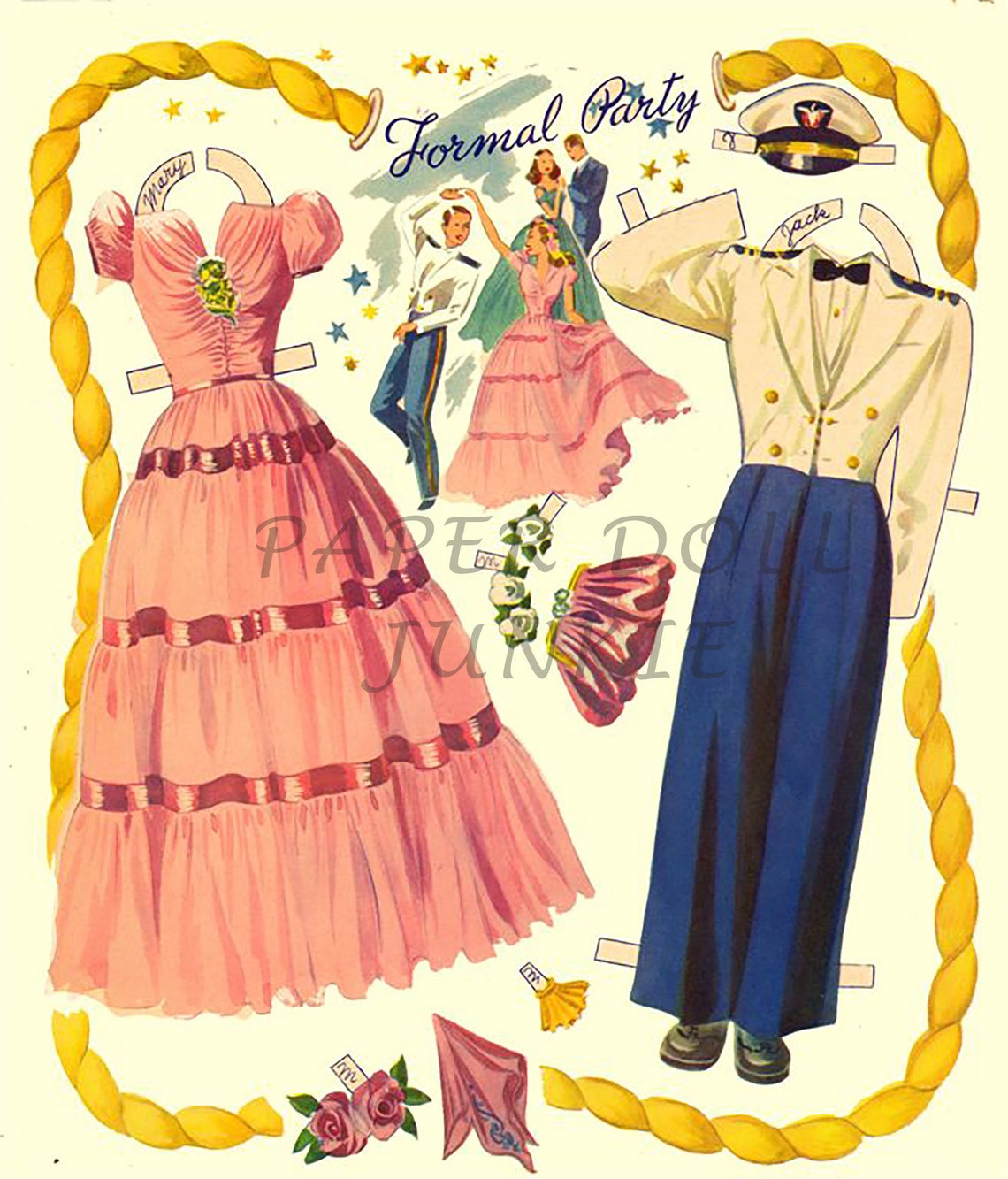 1942 Vintage Paper Dolls Printable Navy Scouts WW2 Clip Art - Etsy