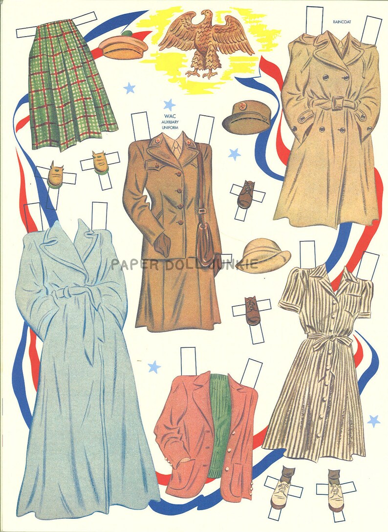 Vintage Paper Dolls 1943 Wacs and Wave World War II - Etsy