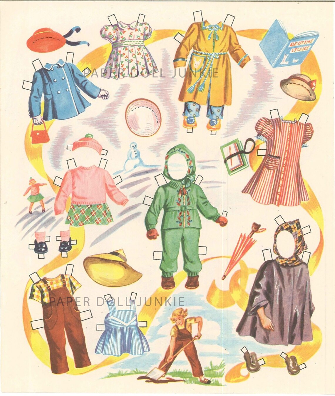 Family of Paper Dolls Instant Download Printable Family | Etsy