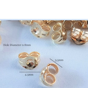 9ct Gold Earring Backs Butterfly Scrolls Push Fit 4.5mm X 3.5mm Small - Etsy UK