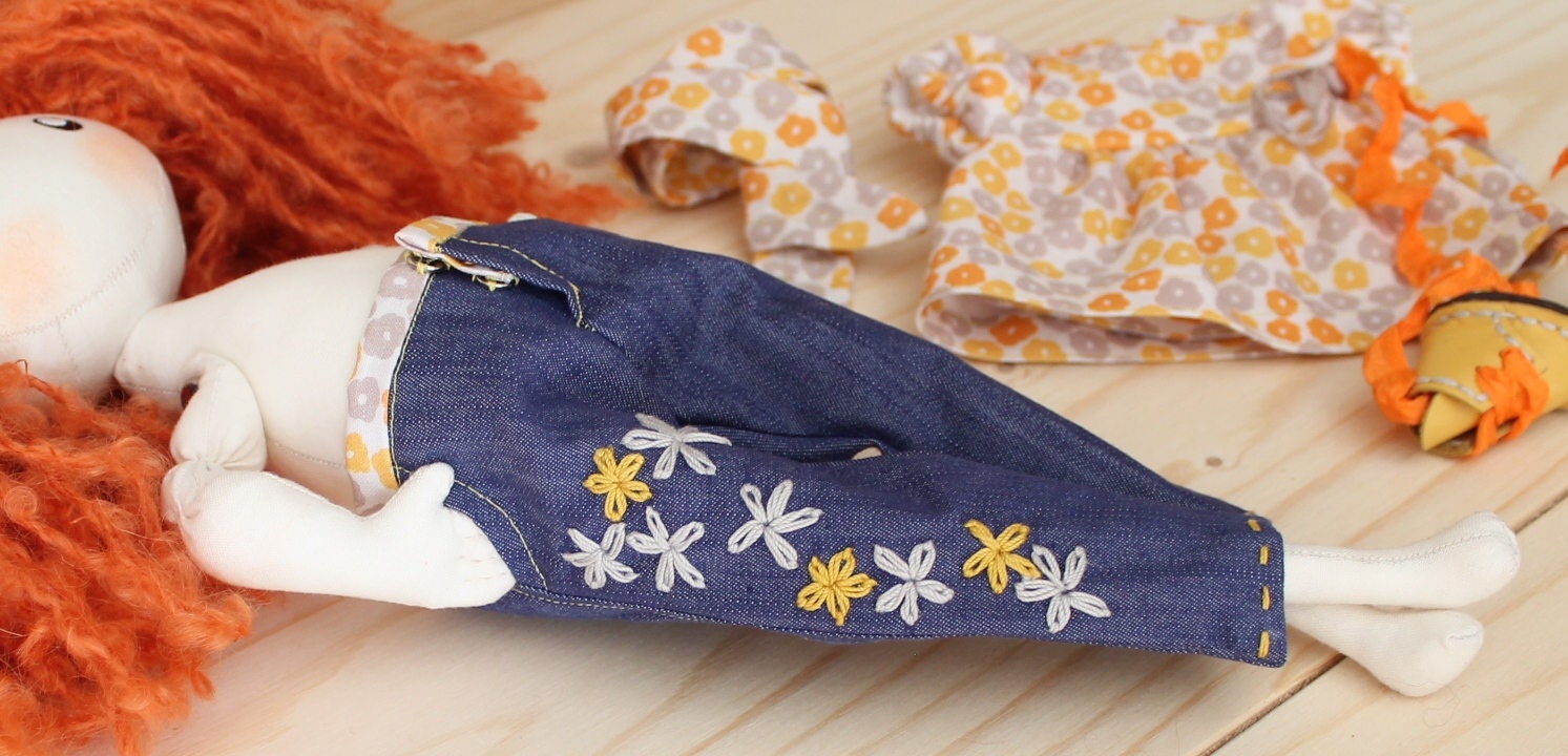 PDF Doll Clothes Pattern, Doll Jeans Tutorial, Tutorial Doll Clothes ...