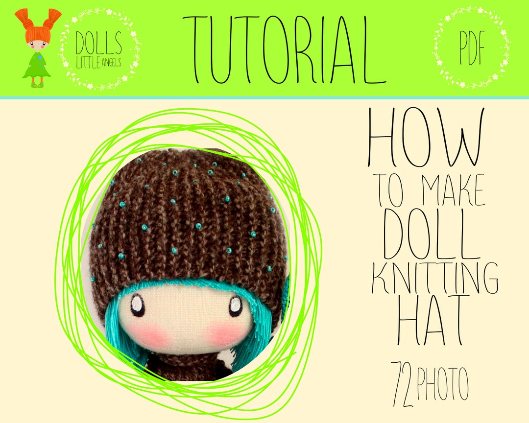 Doll Hat, Knitting Pattern, Doll Accessories, Doll Knitting Pattern ...