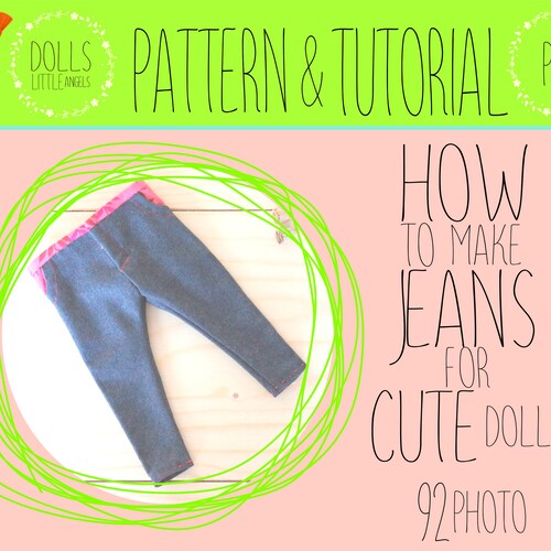PDF Doll Clothes Pattern Doll Jeans Tutorial Tutorial Doll - Etsy
