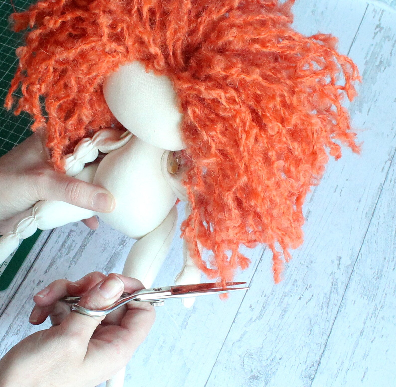 How to Make Doll Hair, Rag Doll Hair Yarn Making, Make Your Own Doll ...