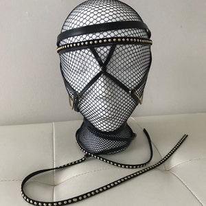 Unisex Studded Faux Leather N Chain Face Neck and Body Harness - Etsy