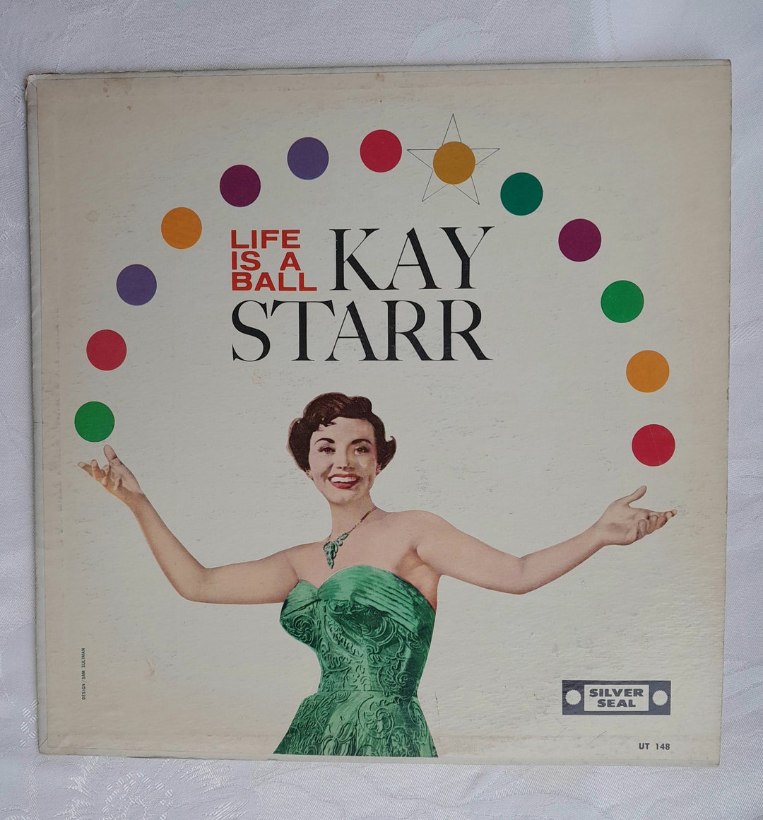 Kay Starr 1950s Vocalist Life is A Ball Vinyl Record Album 33 1/3 Rpm Great Cover Illustration ...