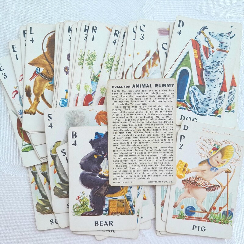 Vintage Animal Rummy - Etsy