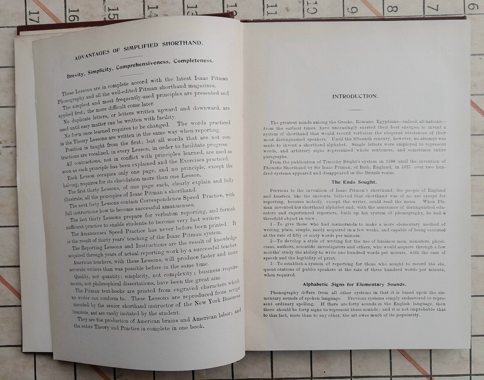 Antique Hardcover Simplified Phonetic Shorthand 1903 Isaac Pitman ...