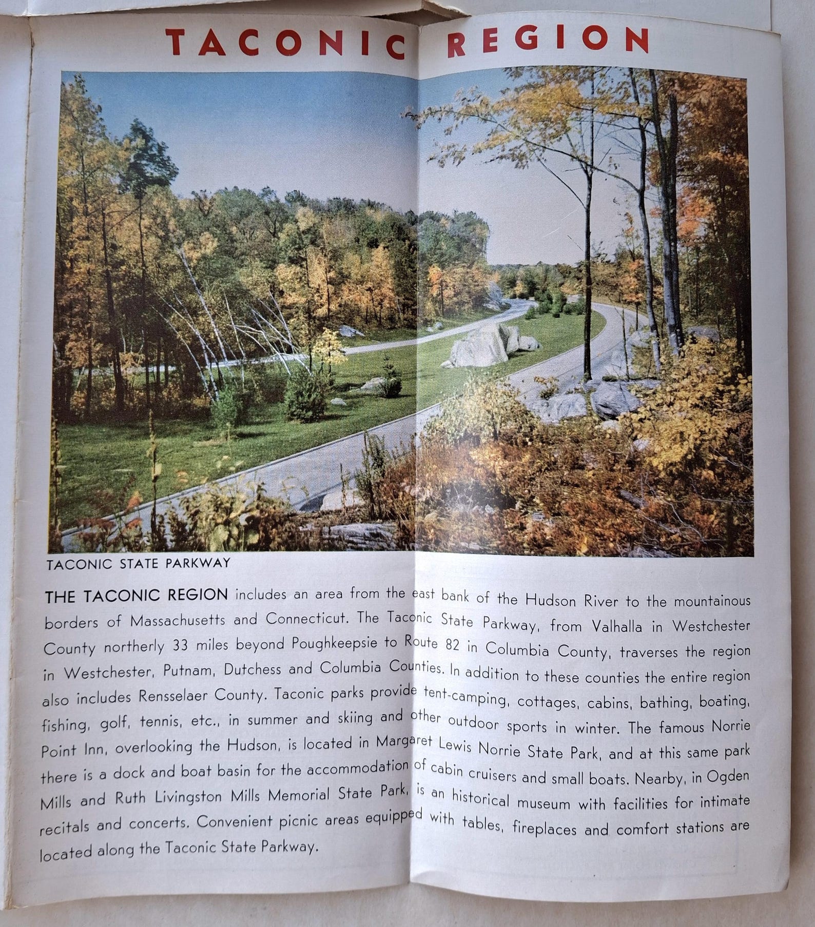 New York State Parks Guide With Map and Photos, 1950s Regional ...