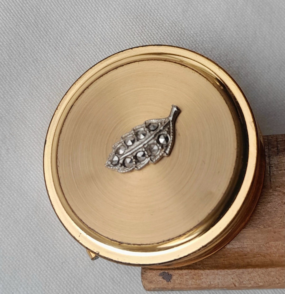 Portable Purse Ashtray Margaret Rose England Silent Butler Metal Case ...