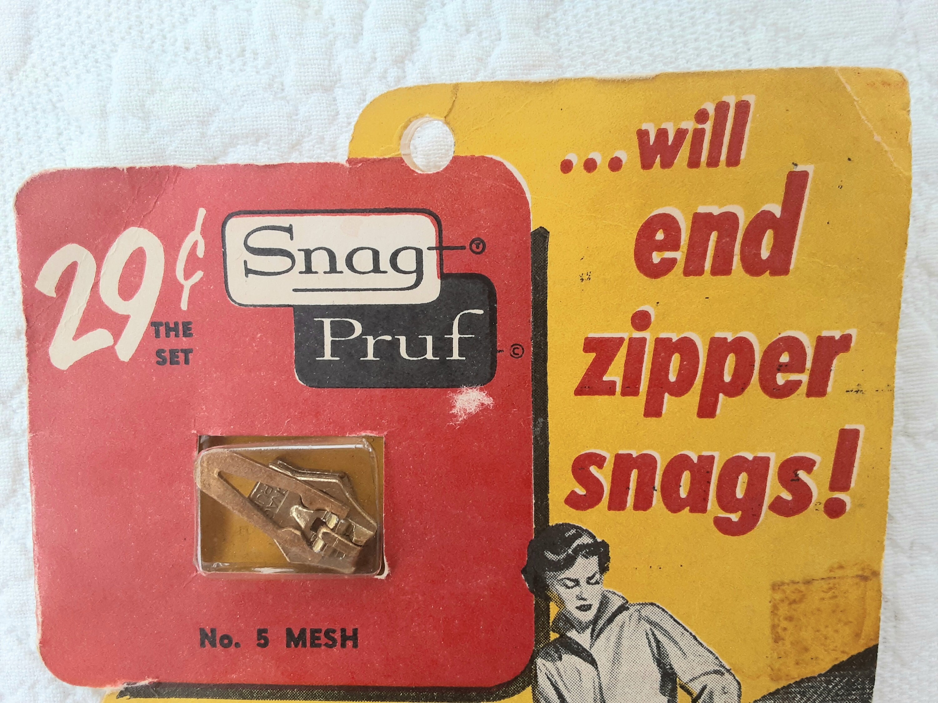 1950s Snag Pruf Zipper Slider Vintage Replacement Pull & Tool Great ...