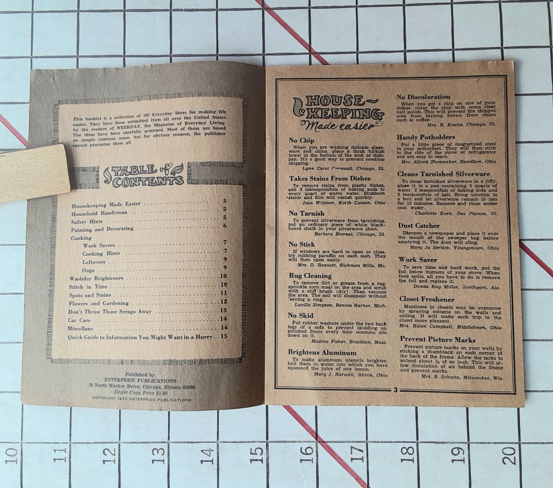 70s Pamphlet Everyday Ideas to Make Life Easier Weekday | Etsy