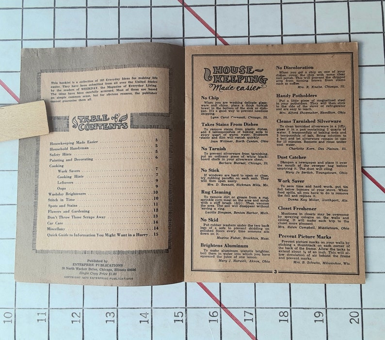 70s Pamphlet Everyday Ideas to Make Life Easier Weekday Magazine Brown ...