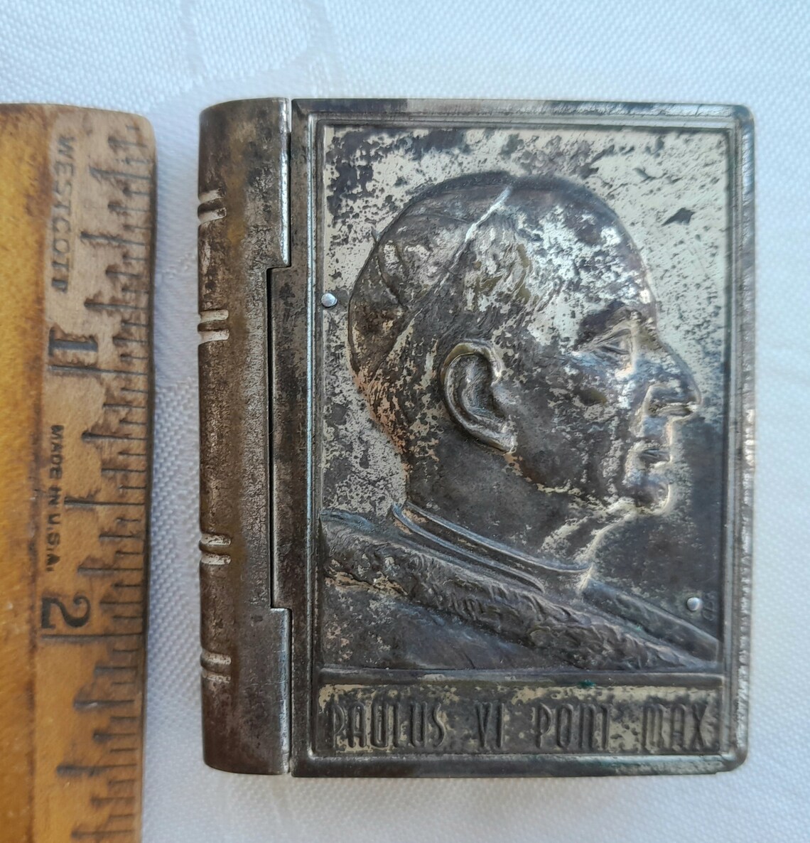 Pope Paul Metal Box With Rosary Stamped Paulus VI Pont Max - Etsy