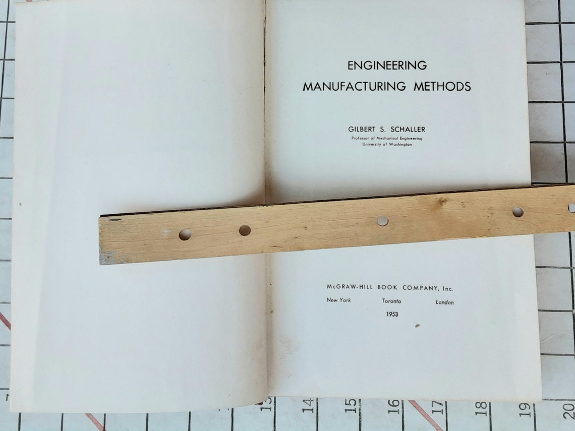 1950s Engineering Manufacturing Methods Schaller 1st Edition | Etsy