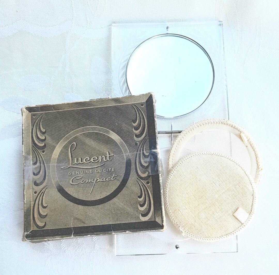 Lucite Compact, 1940s, Lucent Brand, With Distressed Original Box ...