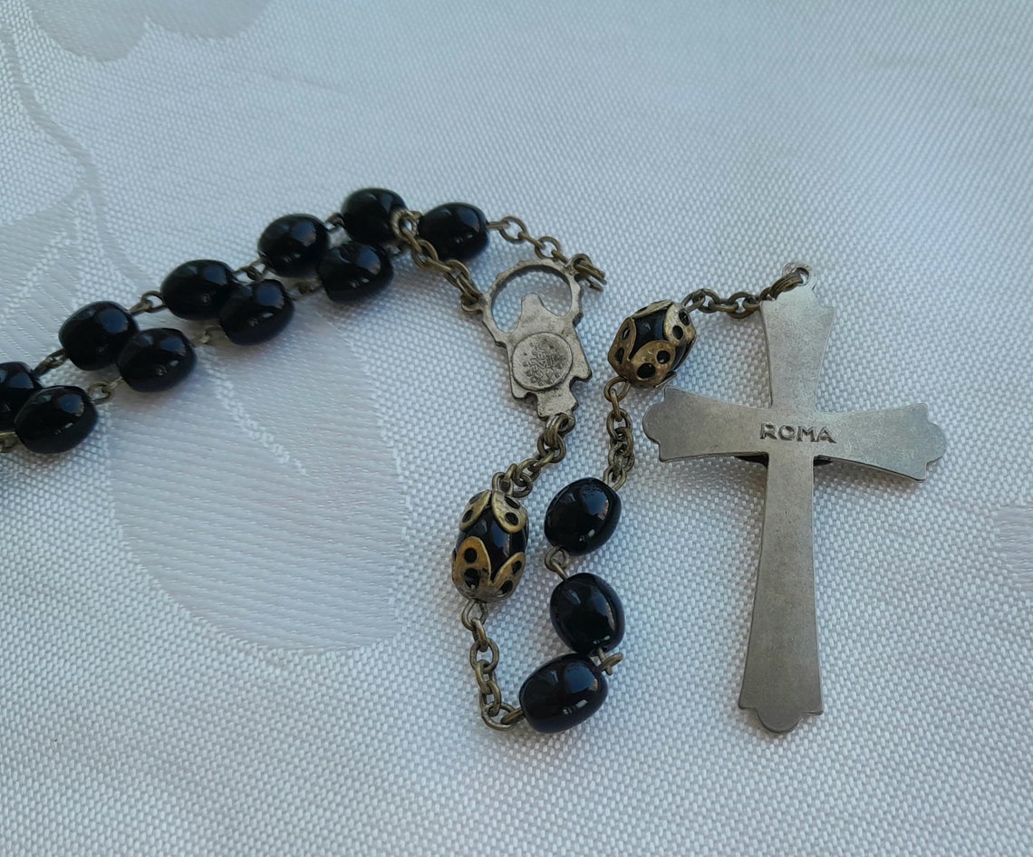 Pope Paul Metal Box With Rosary, Stamped Paulus VI Pont Max, Book ...