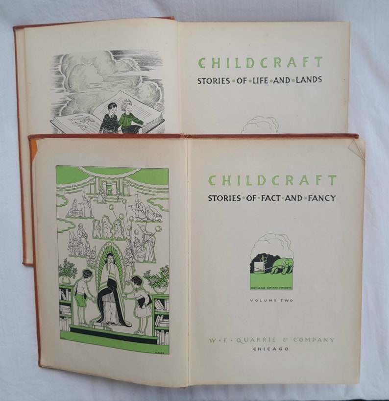 Childcraft Books 1930s Lot of 2 Illustrated by Milo Winter Vintage ...