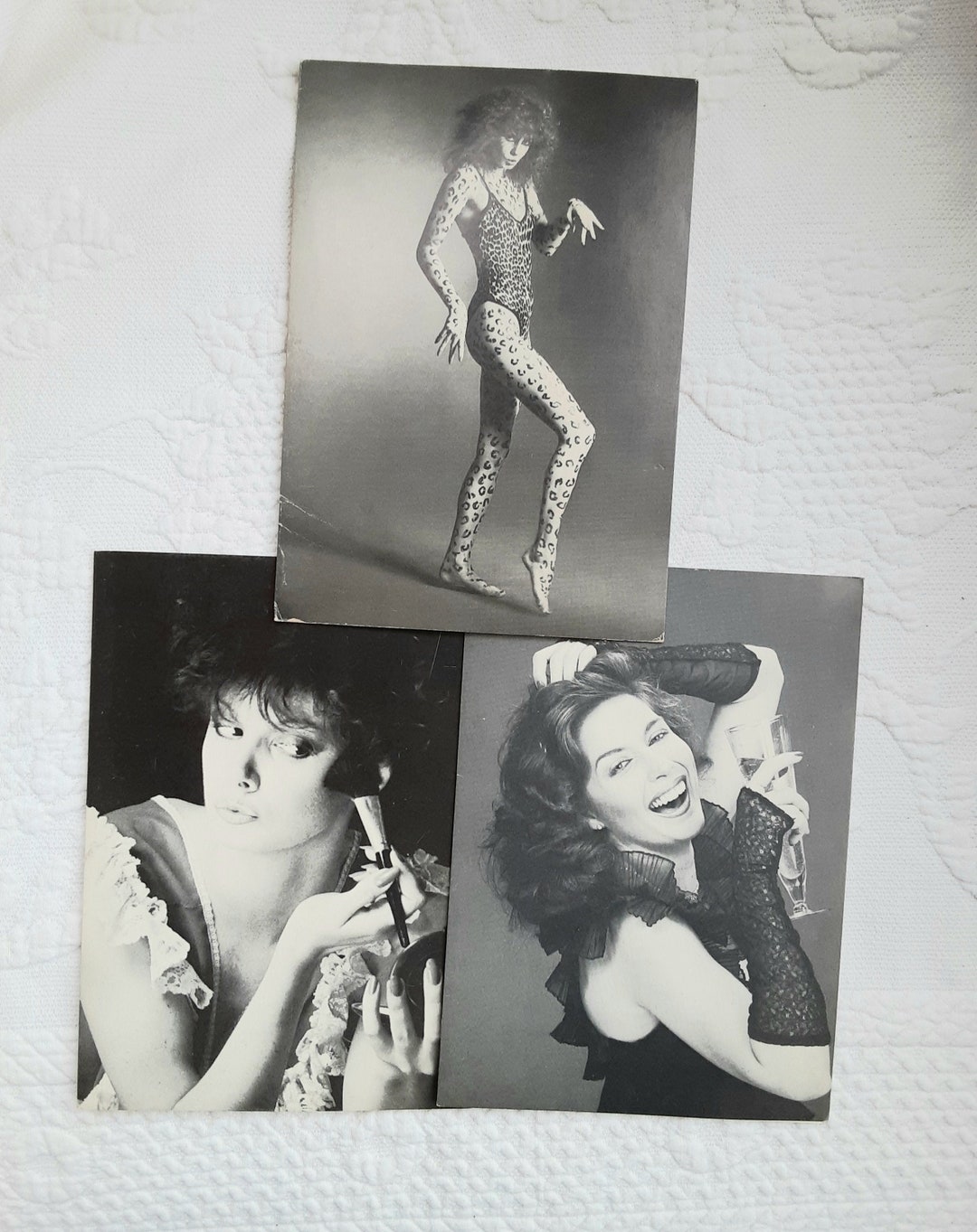 1980s Greeting Cards NY Photographer David Derex Lot of 3 Fashion Beauty Models Photo Studio ...