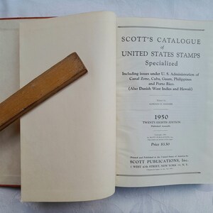 1950 Scott's Catalogue of US Stamps, Specialized, Hard Cover With No ...